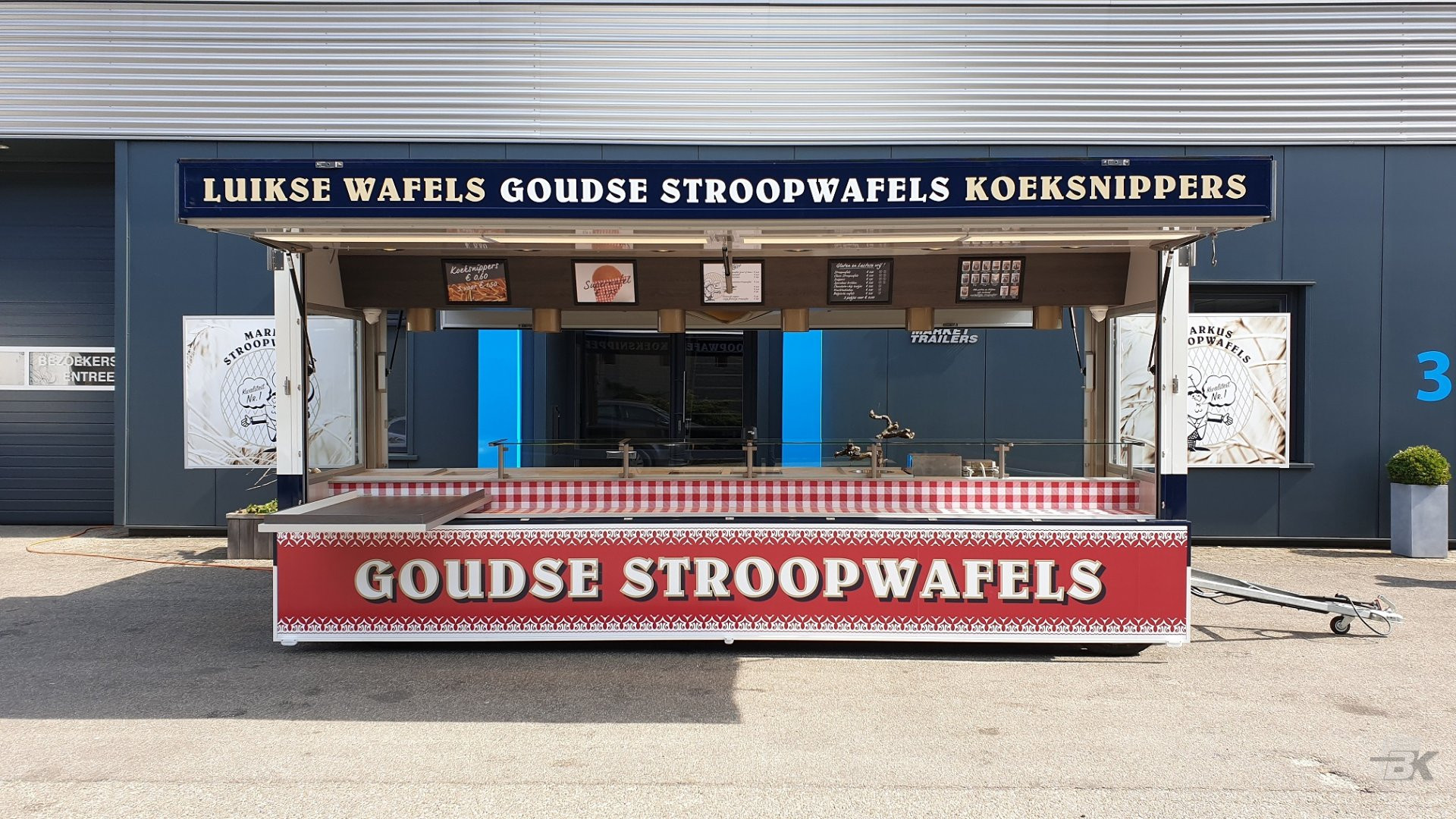 Verkoopwagen voor stroopwafels | BK Market Trailers