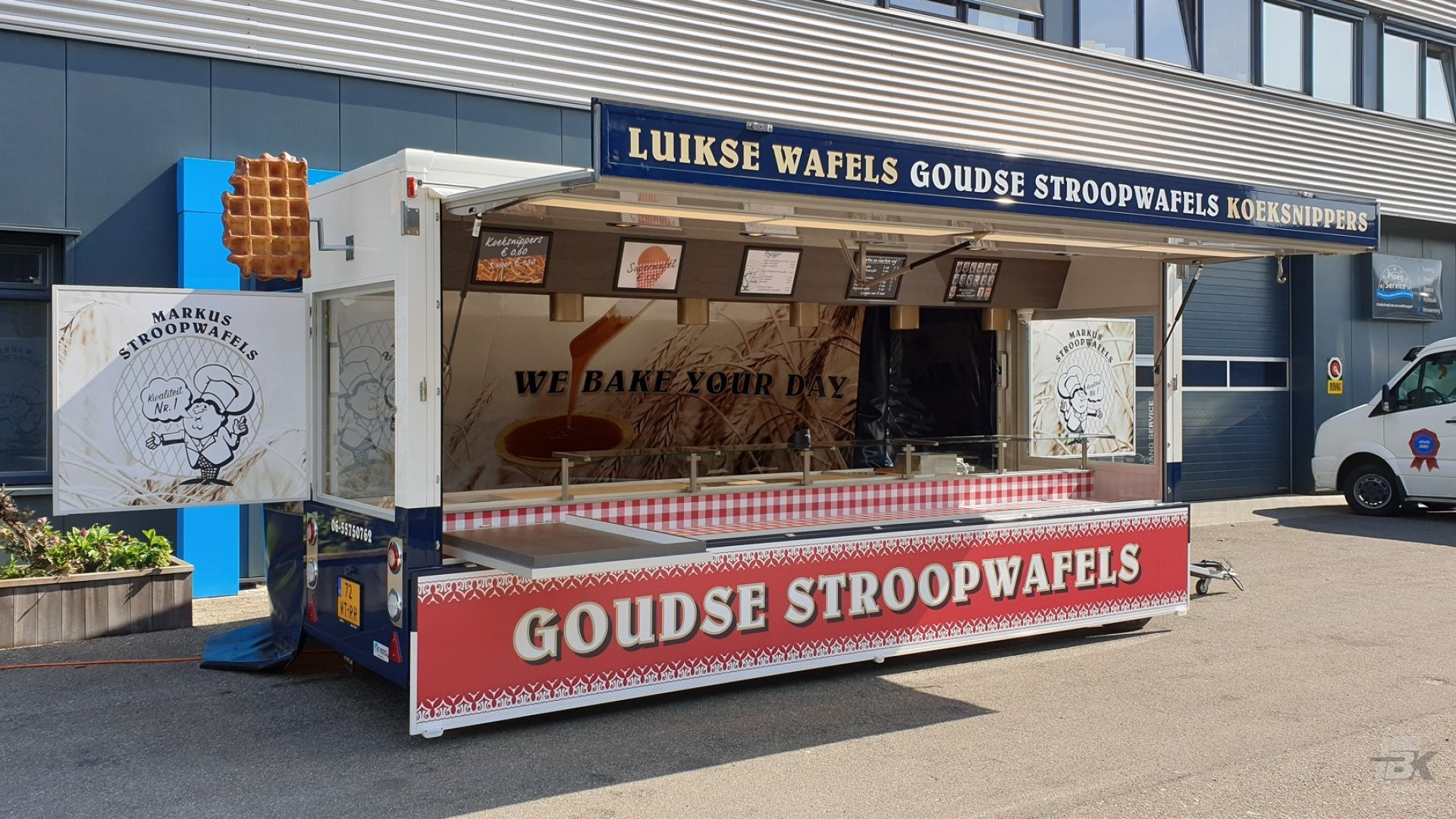 Verkoopwagen voor stroopwafels | BK Market Trailers
