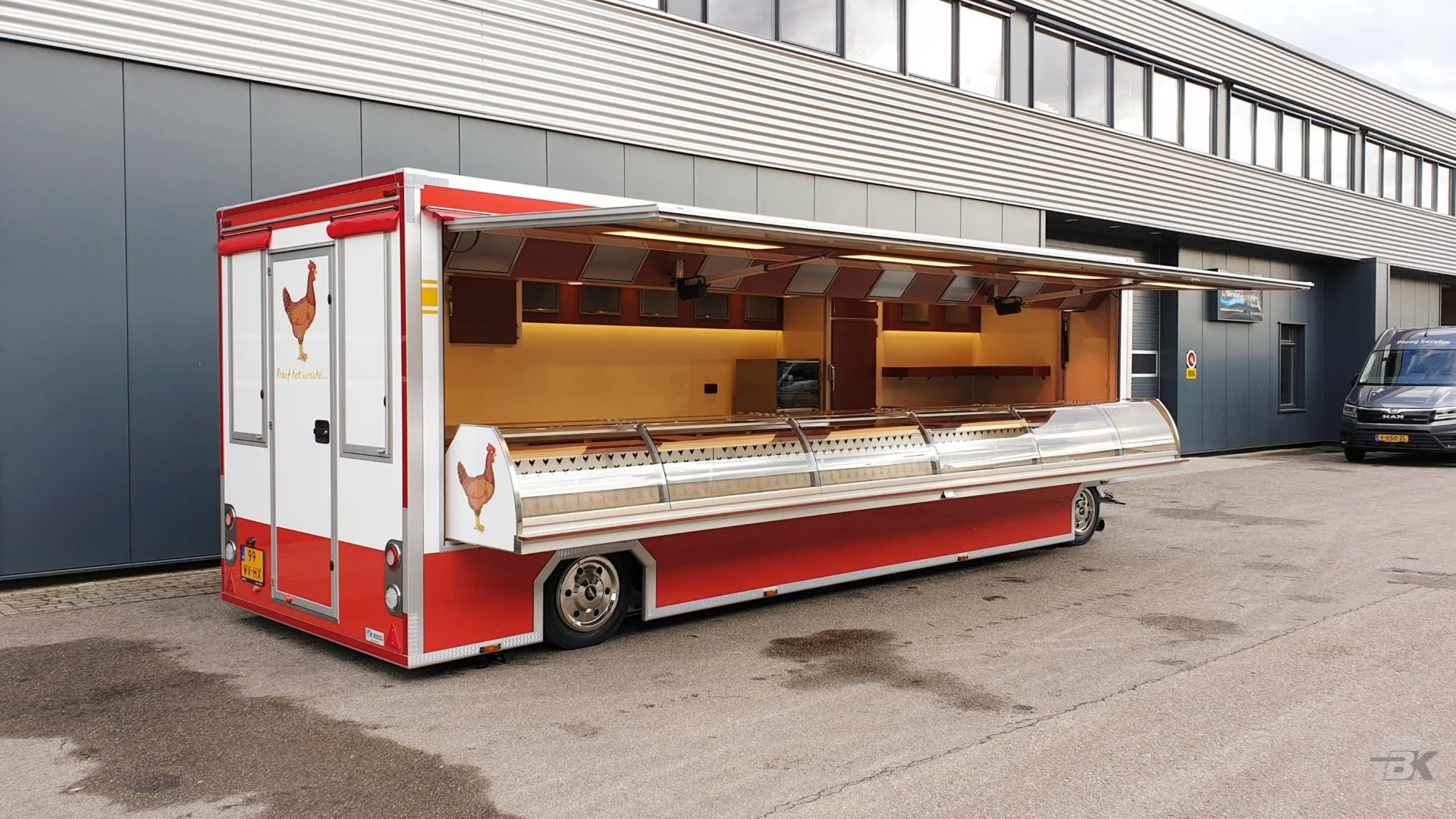 Verkoopwagen voor kip | BK Market Trailers