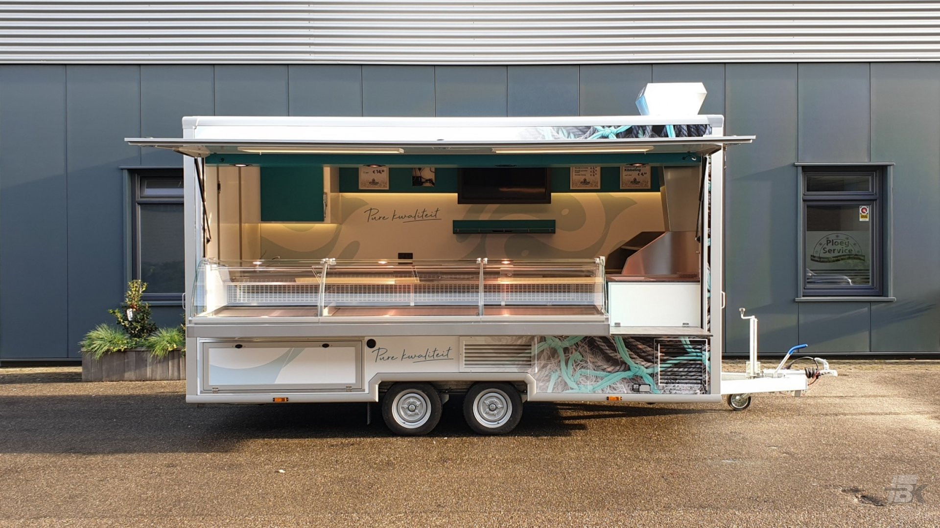 Verkoopwagen tandemasser voor vis | BK Market Trailers