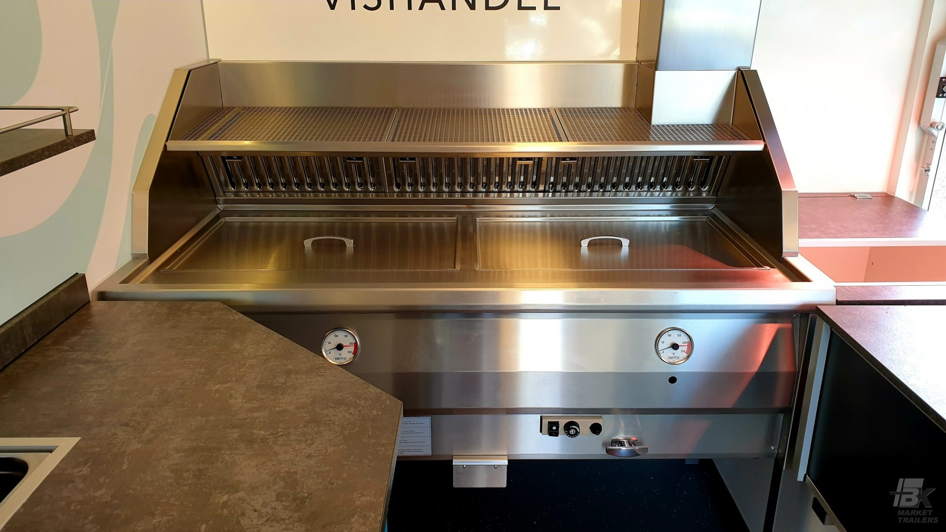 Verkoopwagen tandemasser voor vis | BK Market Trailers