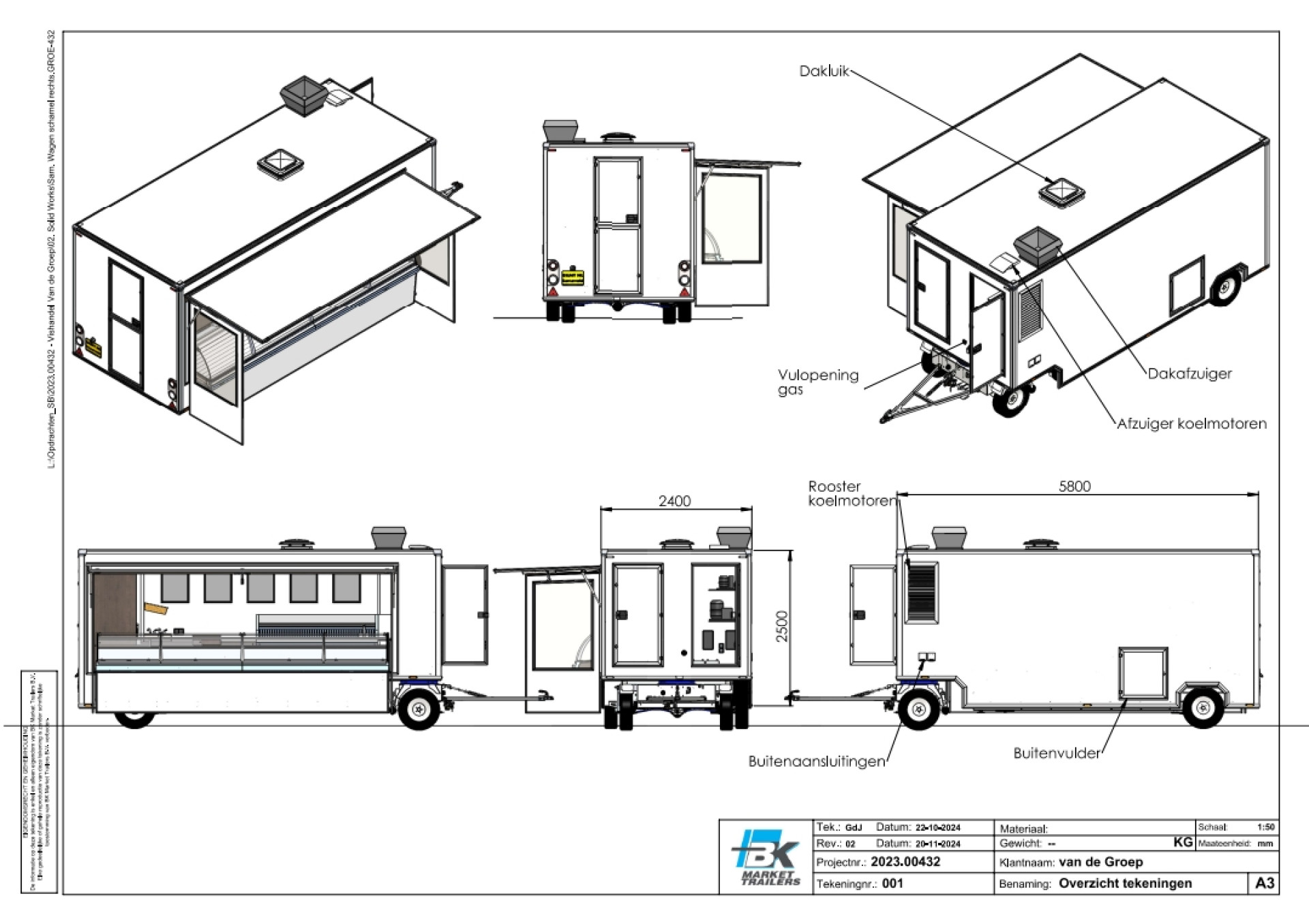 VERKOOPWAGEN VOOR VERSE EN GEBAKKEN VIS | BK Market Trailers